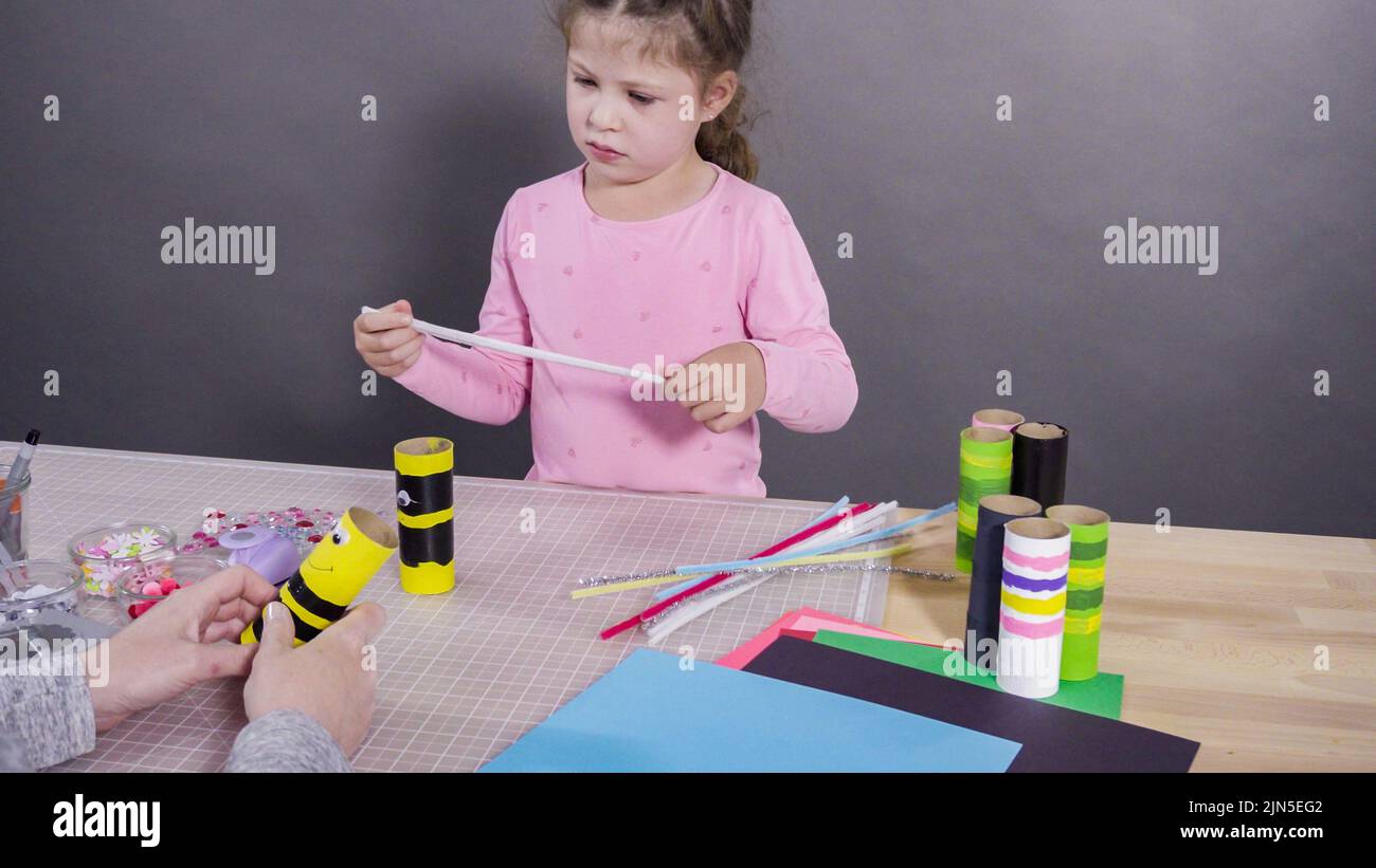 Kids craft project Stock Photo - Alamy