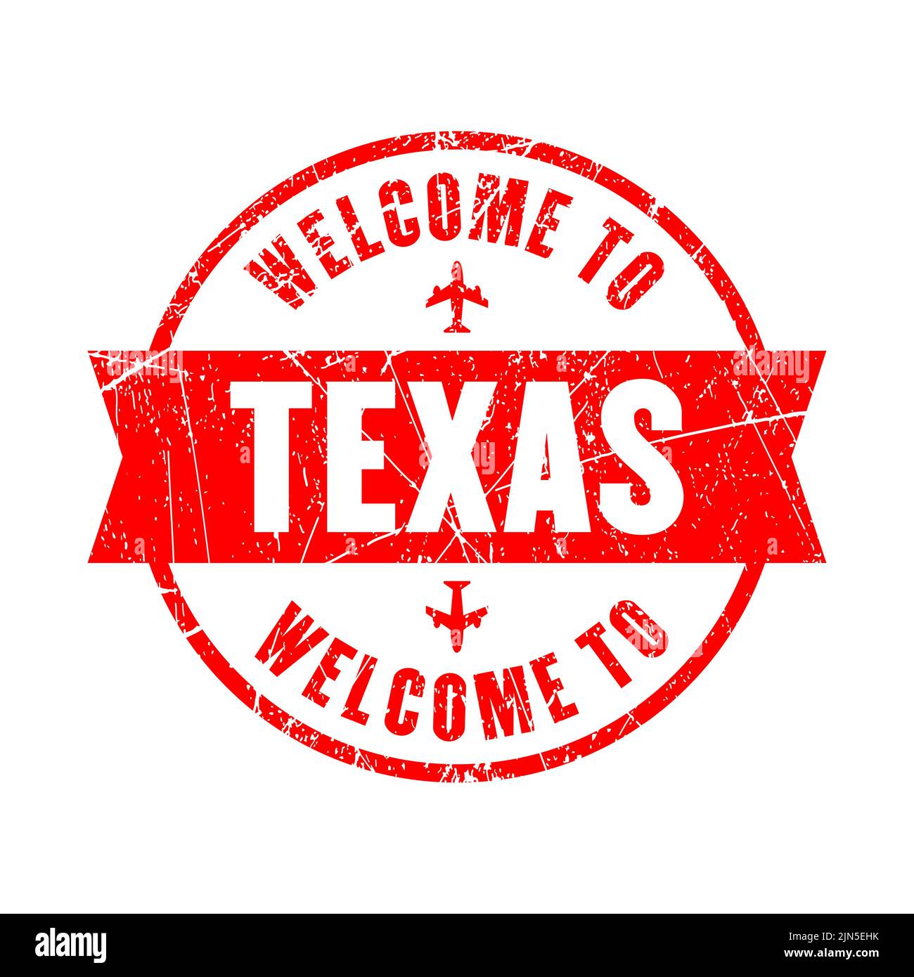 welcome to Texas red round ribbon stamp Stock Vector Image & Art - Alamy