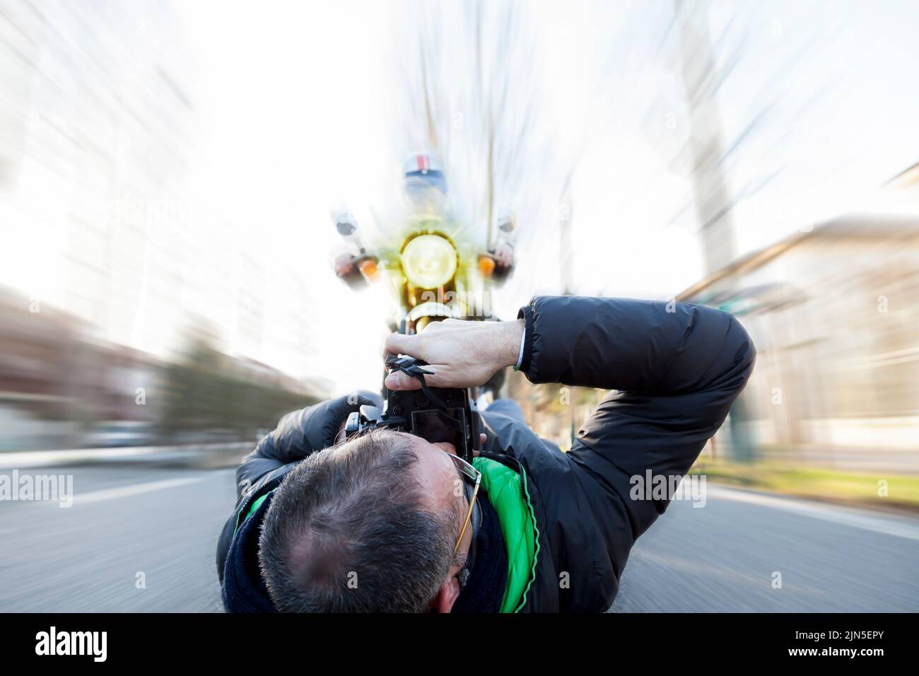Walking with motorcycle helmet hi-res stock photography and images - Alamy