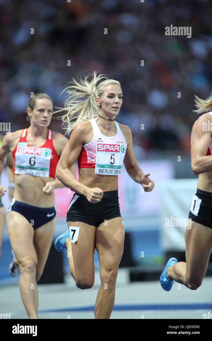 Ivona Dadic participating in the 800 meters in the Heptathlon at the ...