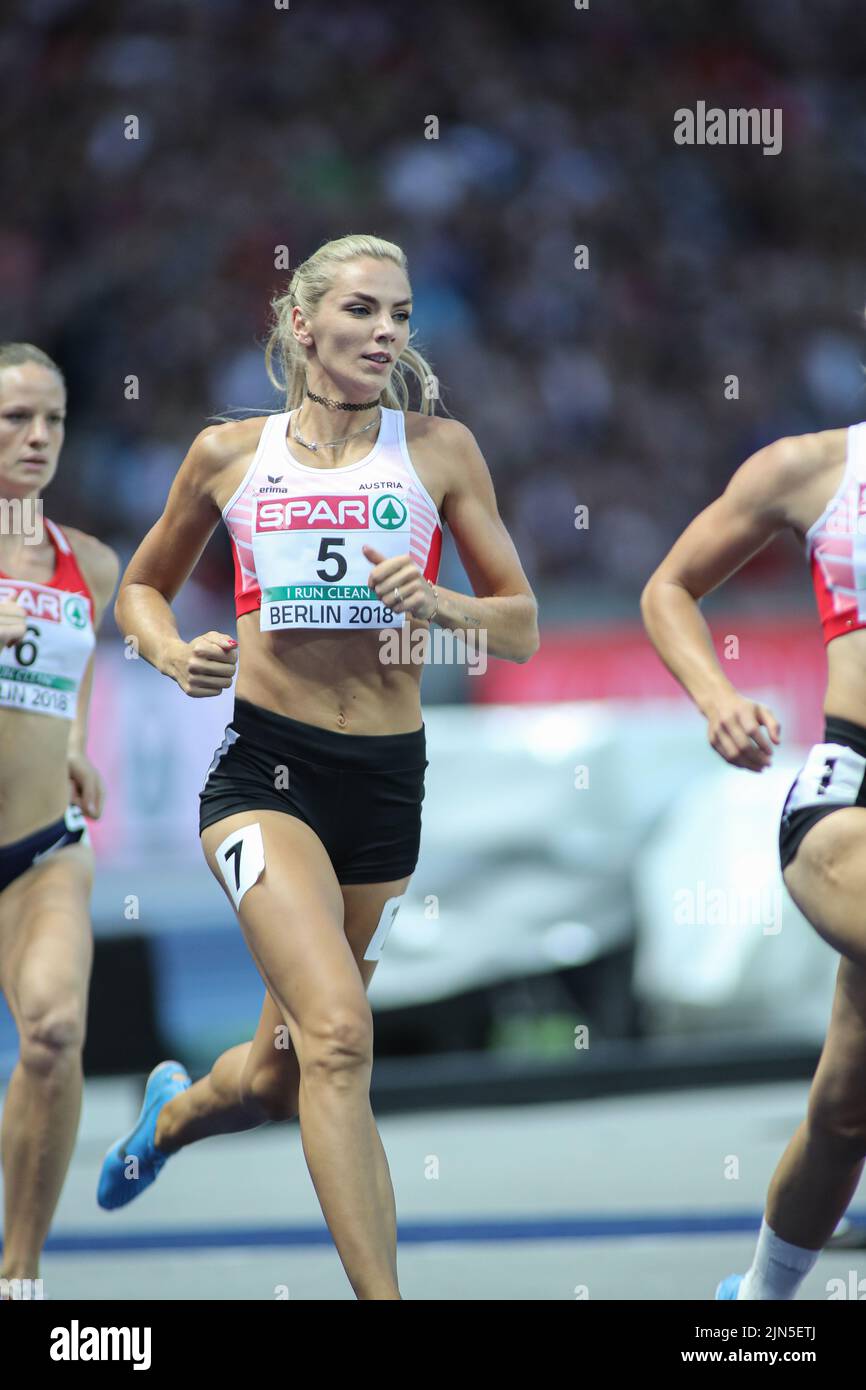 Ivona Dadic participating in the 800 meters in the Heptathlon at the ...