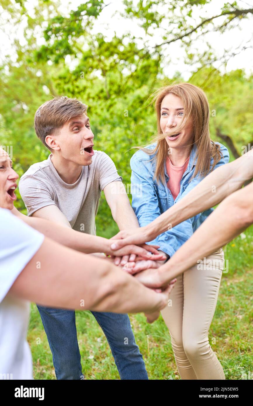 Team building trust teamwork unity hi-res stock photography and images ...