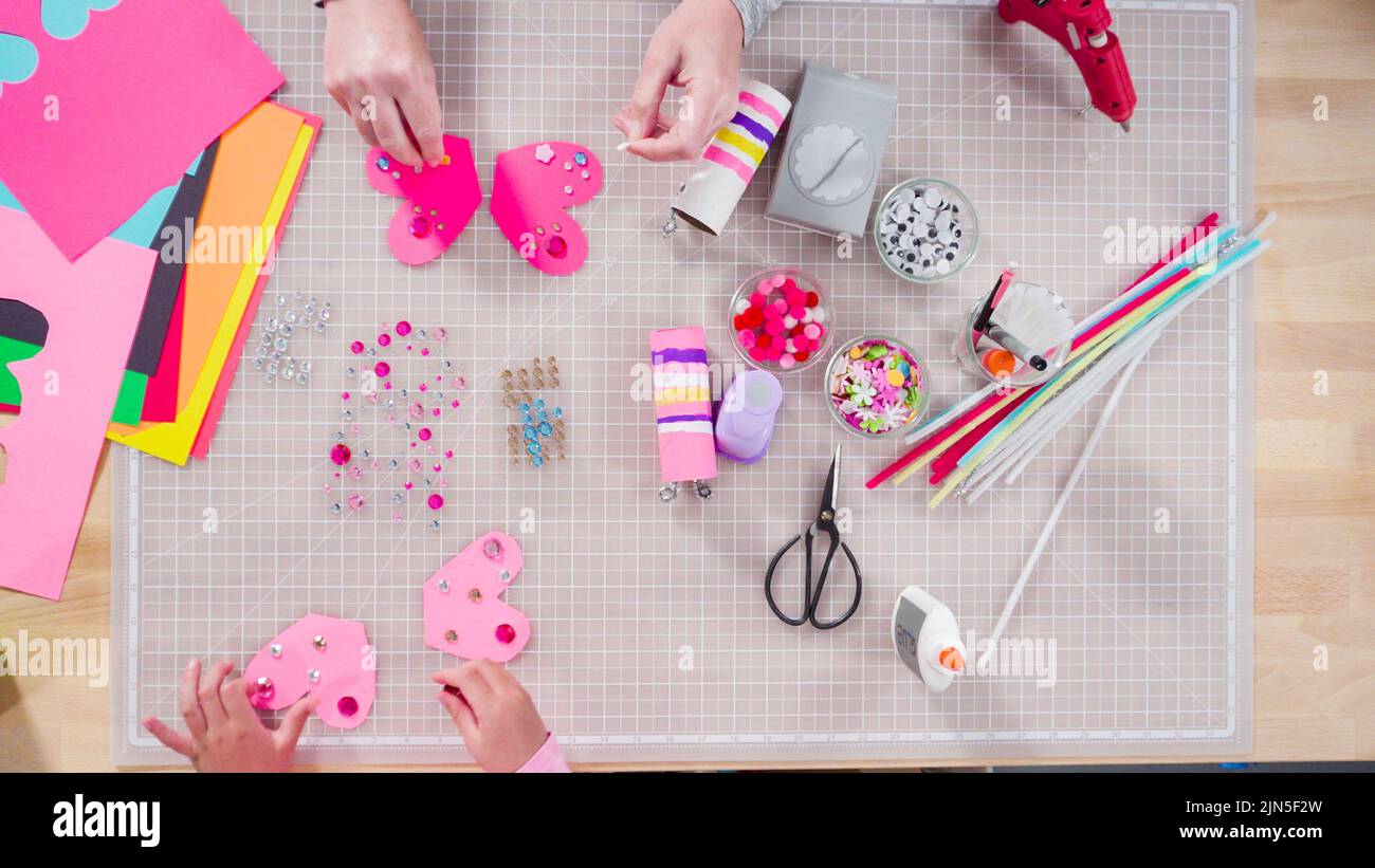 Kids craft project Stock Photo - Alamy