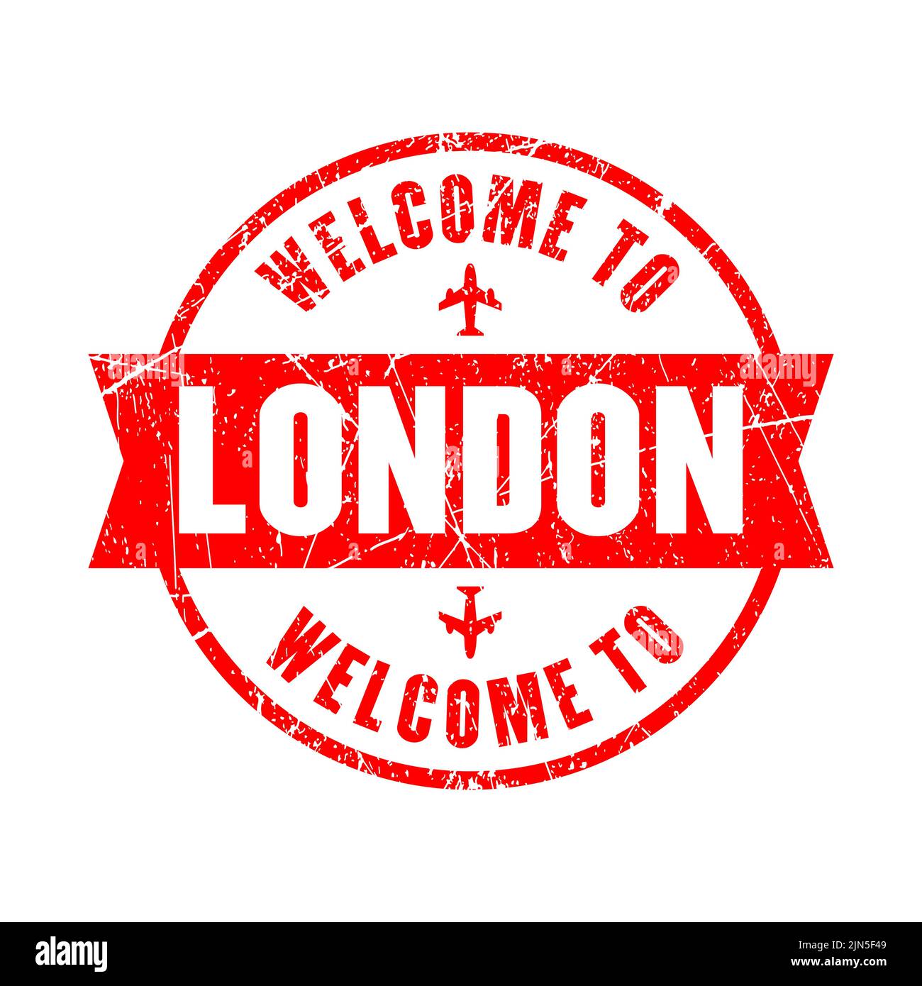 welcome to London red round ribbon stamp isolated background Stock ...