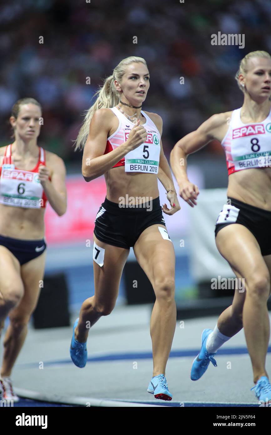 Ivona Dadic participating in the 800 meters in the Heptathlon at the ...