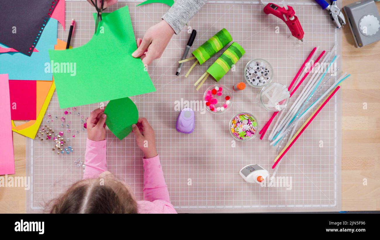 Kids craft project Stock Photo - Alamy