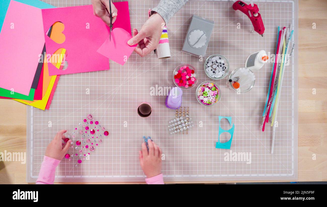 Kids craft project Stock Photo - Alamy