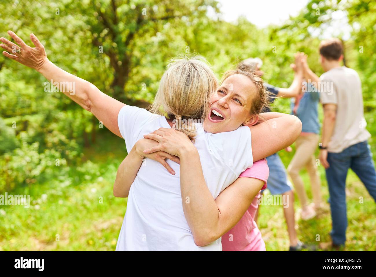 Team hug victory hi-res stock photography and images - Alamy