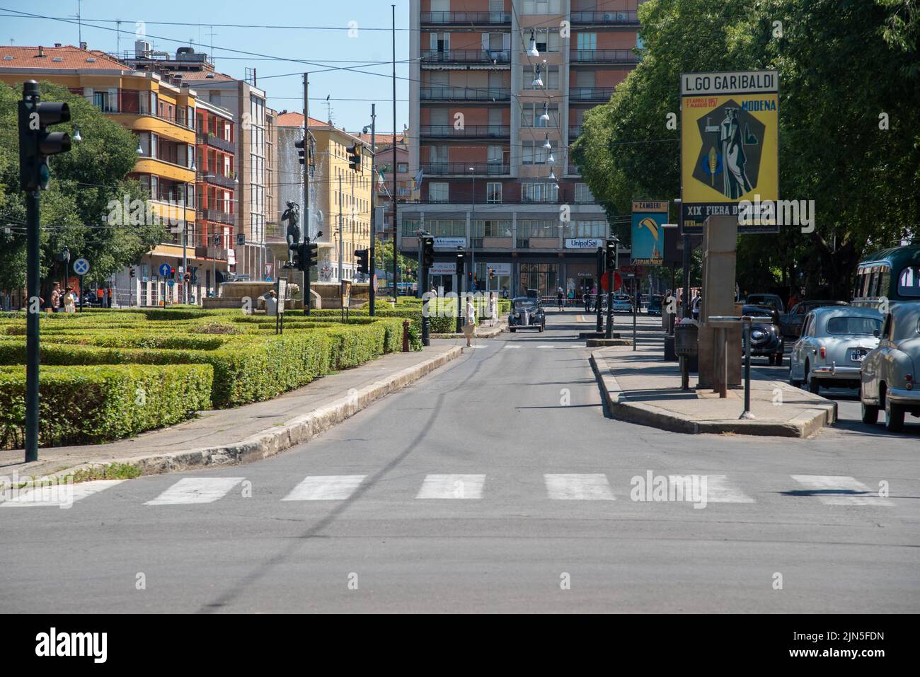 Italy. September 2022. Modena transformed into a 1950s movie set for ...