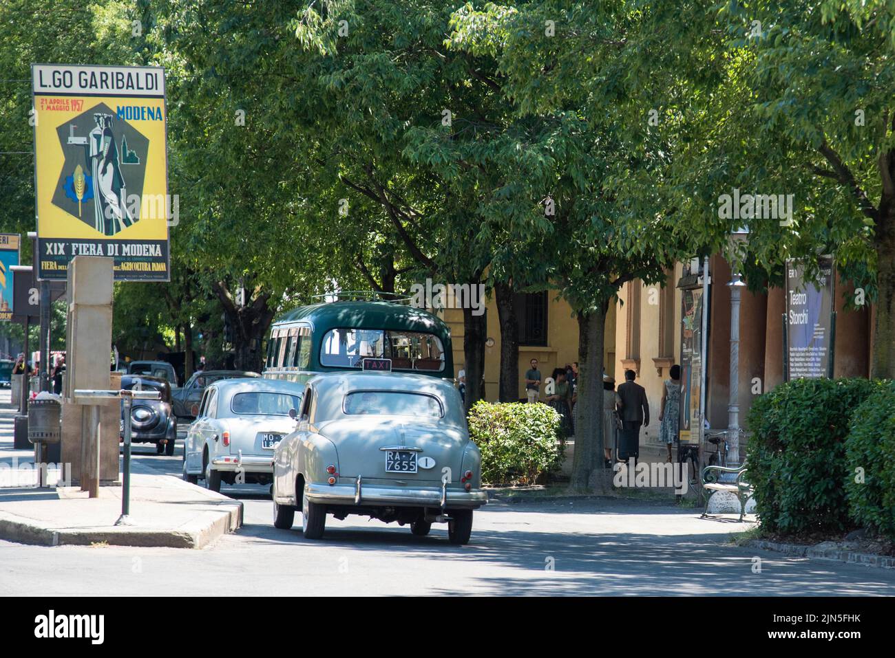 Italy. September 2022. Modena transformed into a 1950s movie set for ...