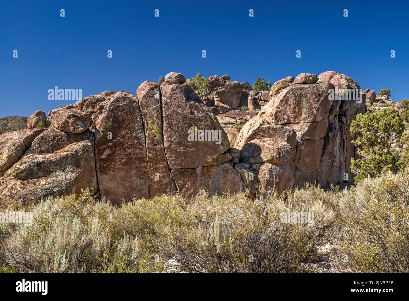Petroglyph site at tuff monolith, Mt Irish Archaeological District ...