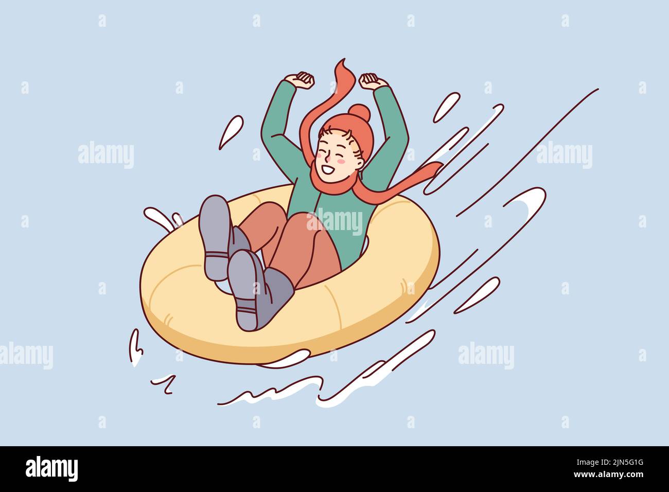 Water Tubing Cartoon
