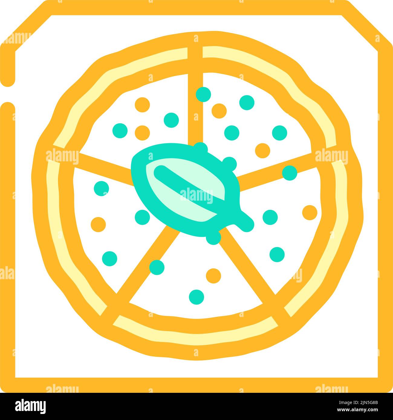 pizza spinach color icon vector illustration Stock Vector Image & Art ...