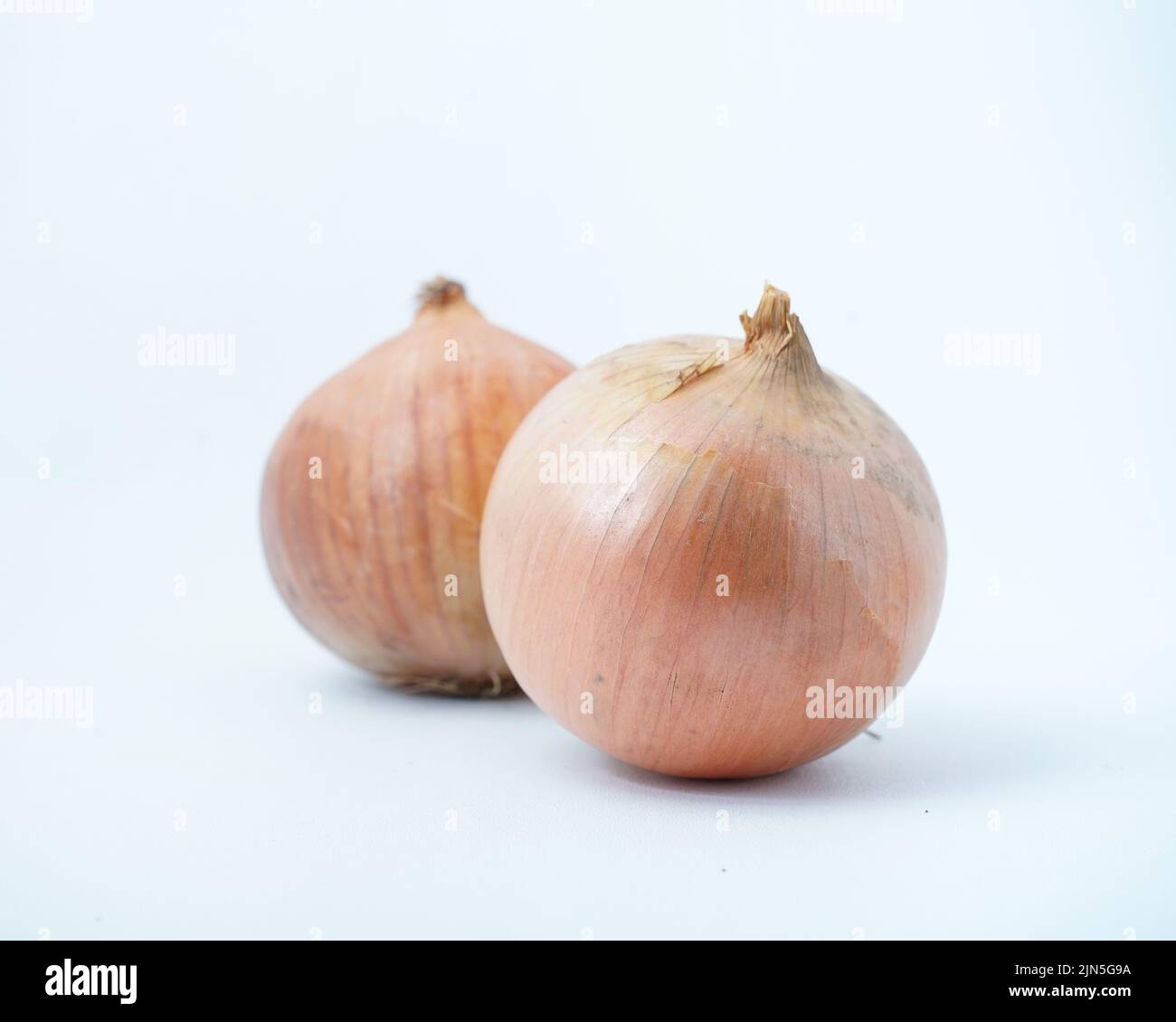 Two Onions isolated on white background Stock Photo - Alamy