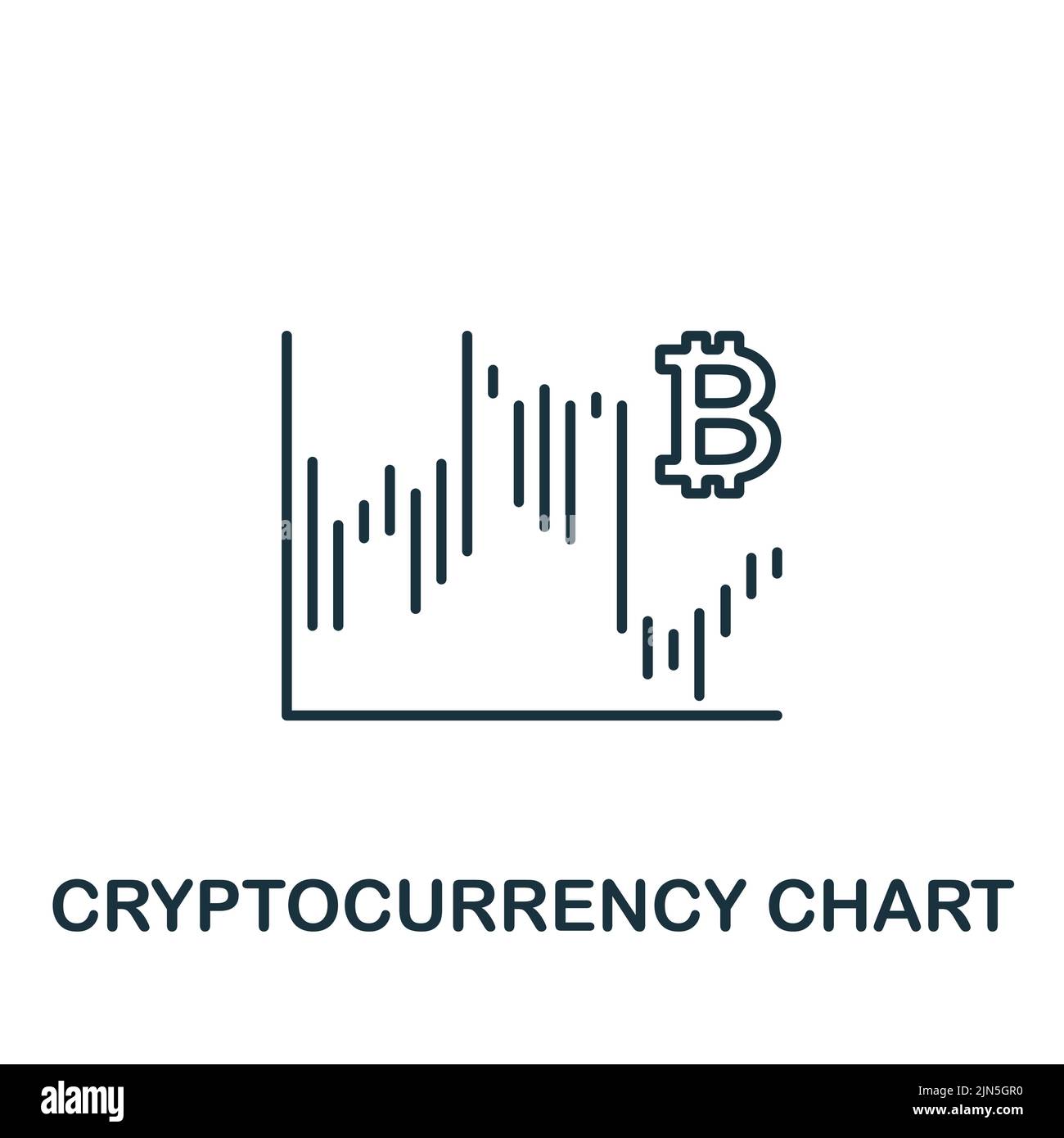 Cryptocurrency Chart icon. Monochrome simple Cryptocurrency icon for ...