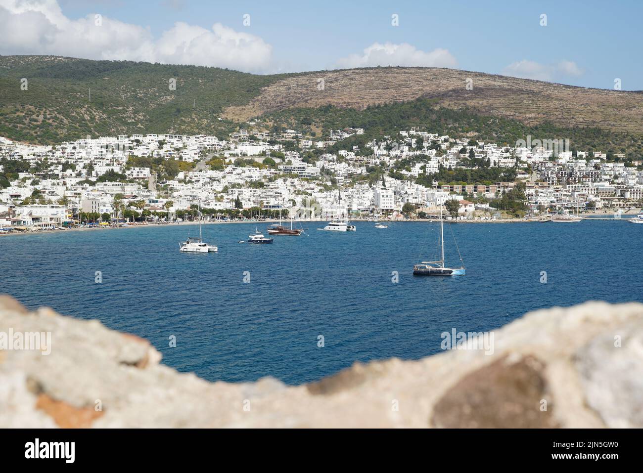 Bodrum Town in Aegean Coast of Turkey Stock Photo - Alamy