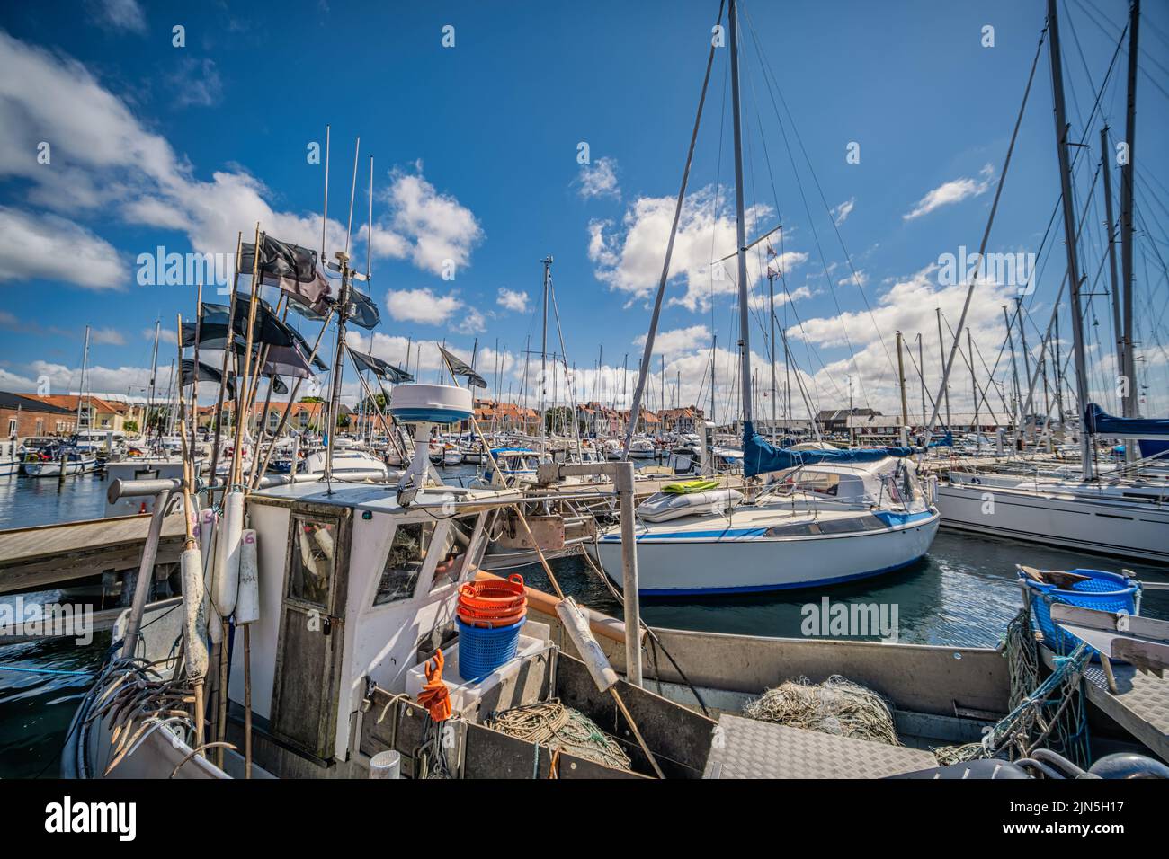 Harbor marina in Faaborg on Funen, Denmark Stock Photo - Alamy