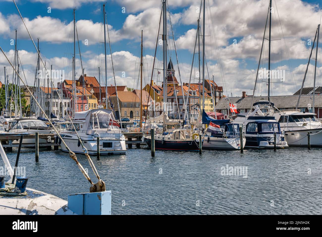 Harbor marina in Faaborg on Funen, Denmark Stock Photo - Alamy