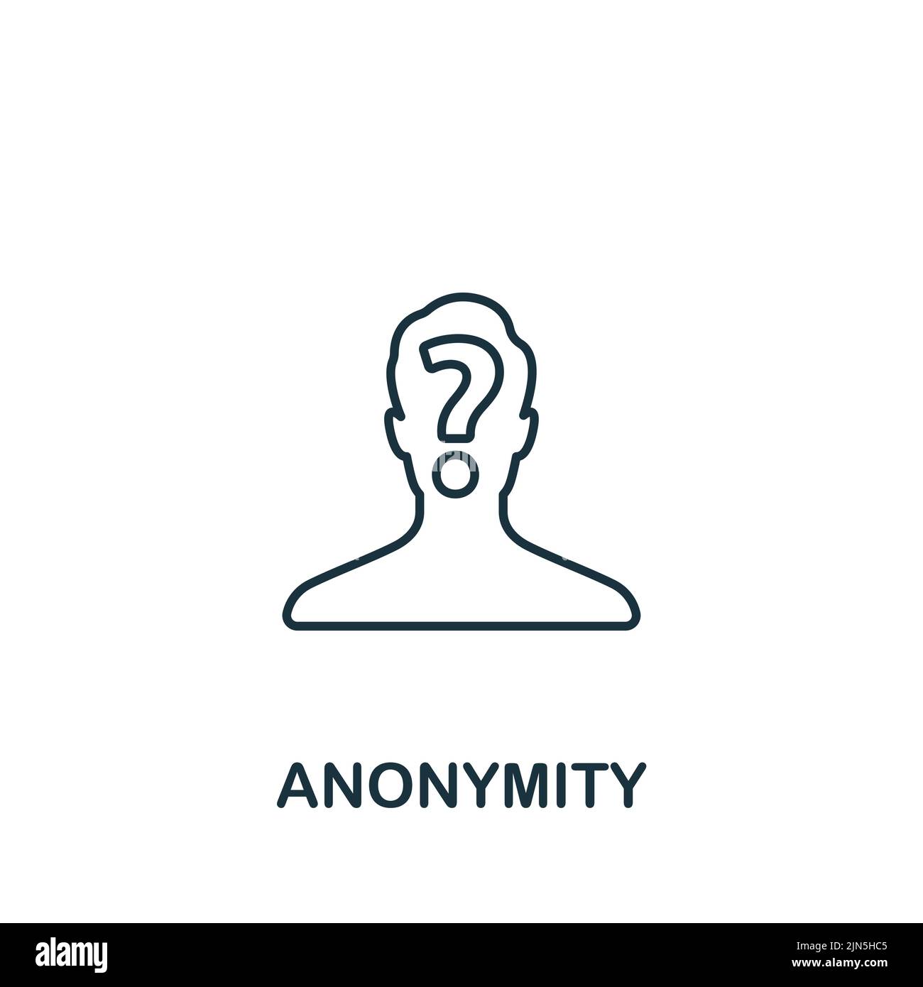 Anonymity icon. Monochrome simple Cryptocurrency icon for templates ...