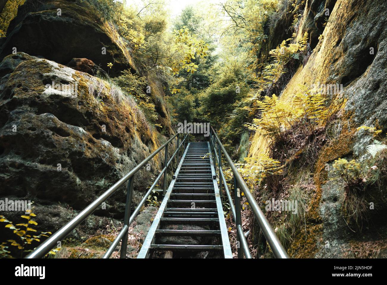 Stairs uphill in mountains hi-res stock photography and images - Alamy