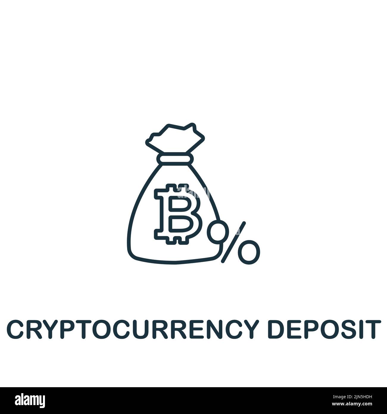 Cryptocurrency Deposit Icon Monochrome Simple Cryptocurrency Icon For Templates Web Design And