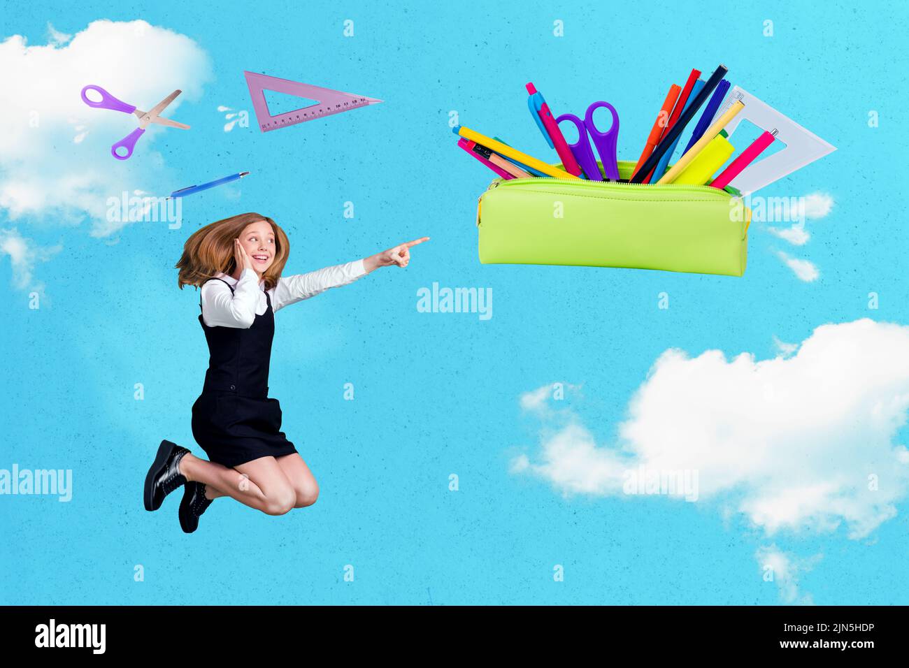 Photo cartoon comics sketch picture of impressed smiling little child ...