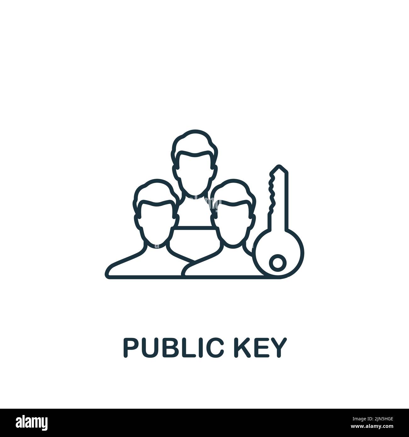 Public Key icon. Monochrome simple Cryptocurrency icon for templates ...