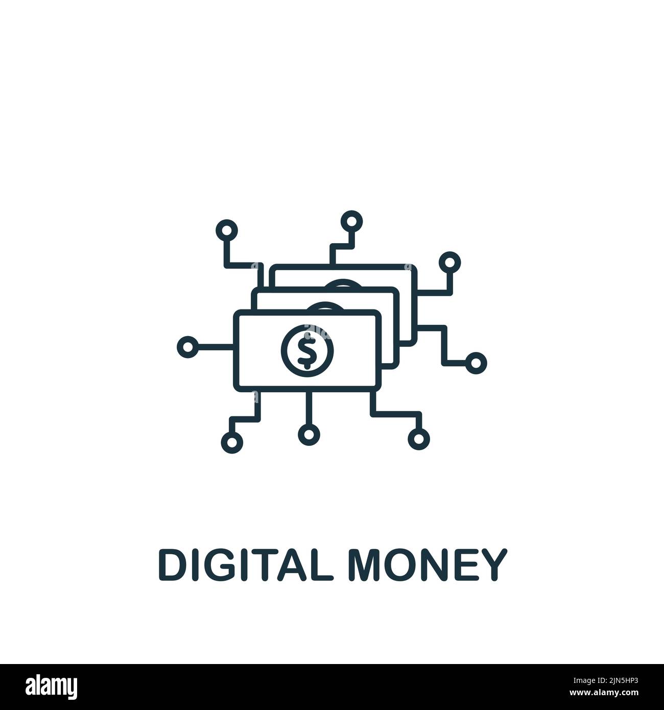 Digital Money icon. Monochrome simple Cryptocurrency icon for templates ...