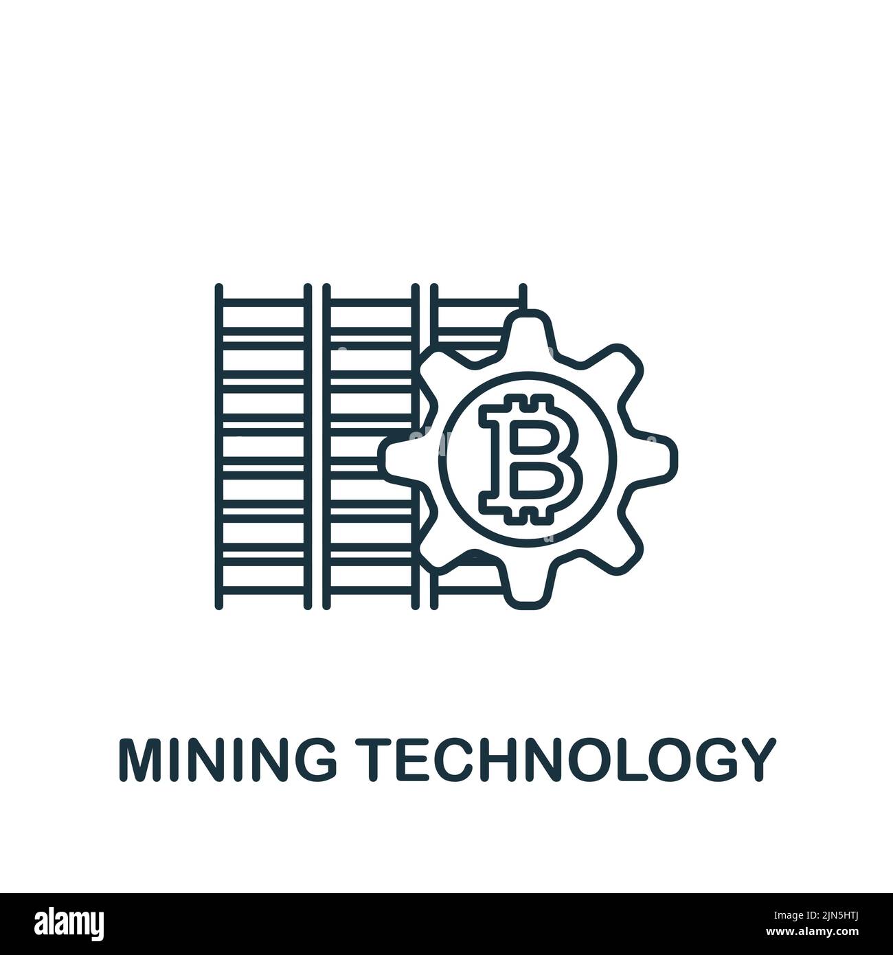 Mining Technology icon. Monochrome simple Cryptocurrency icon for ...