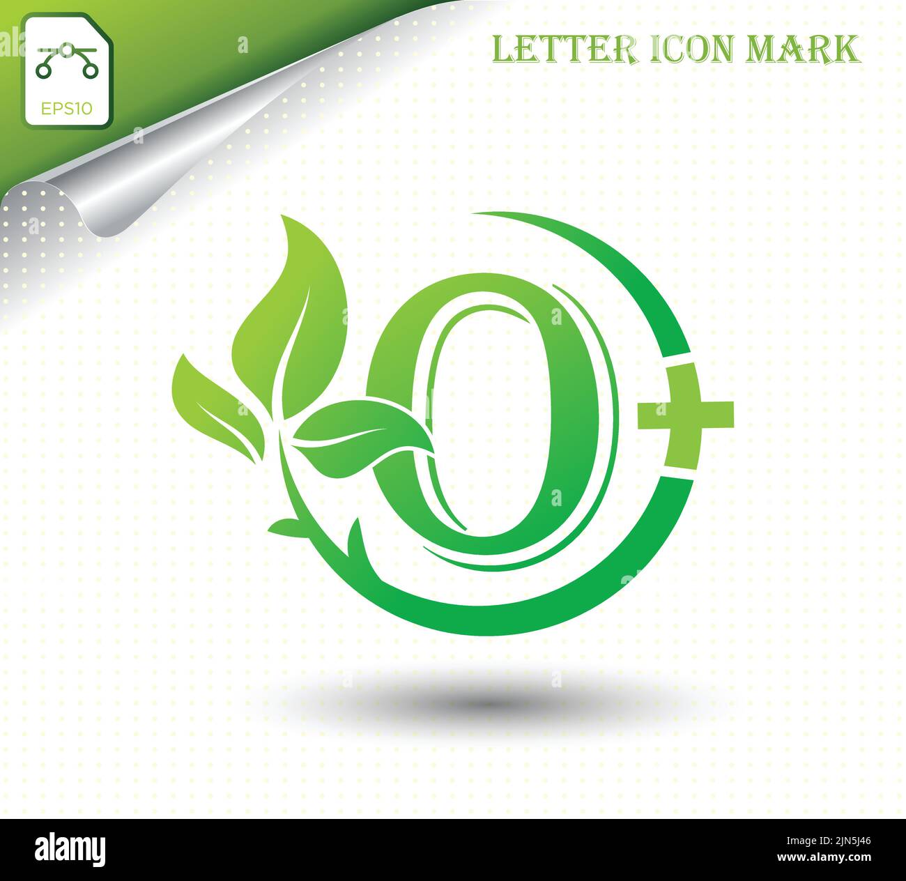 letter O with green leaf vector template Stock Vector Image & Art - Alamy