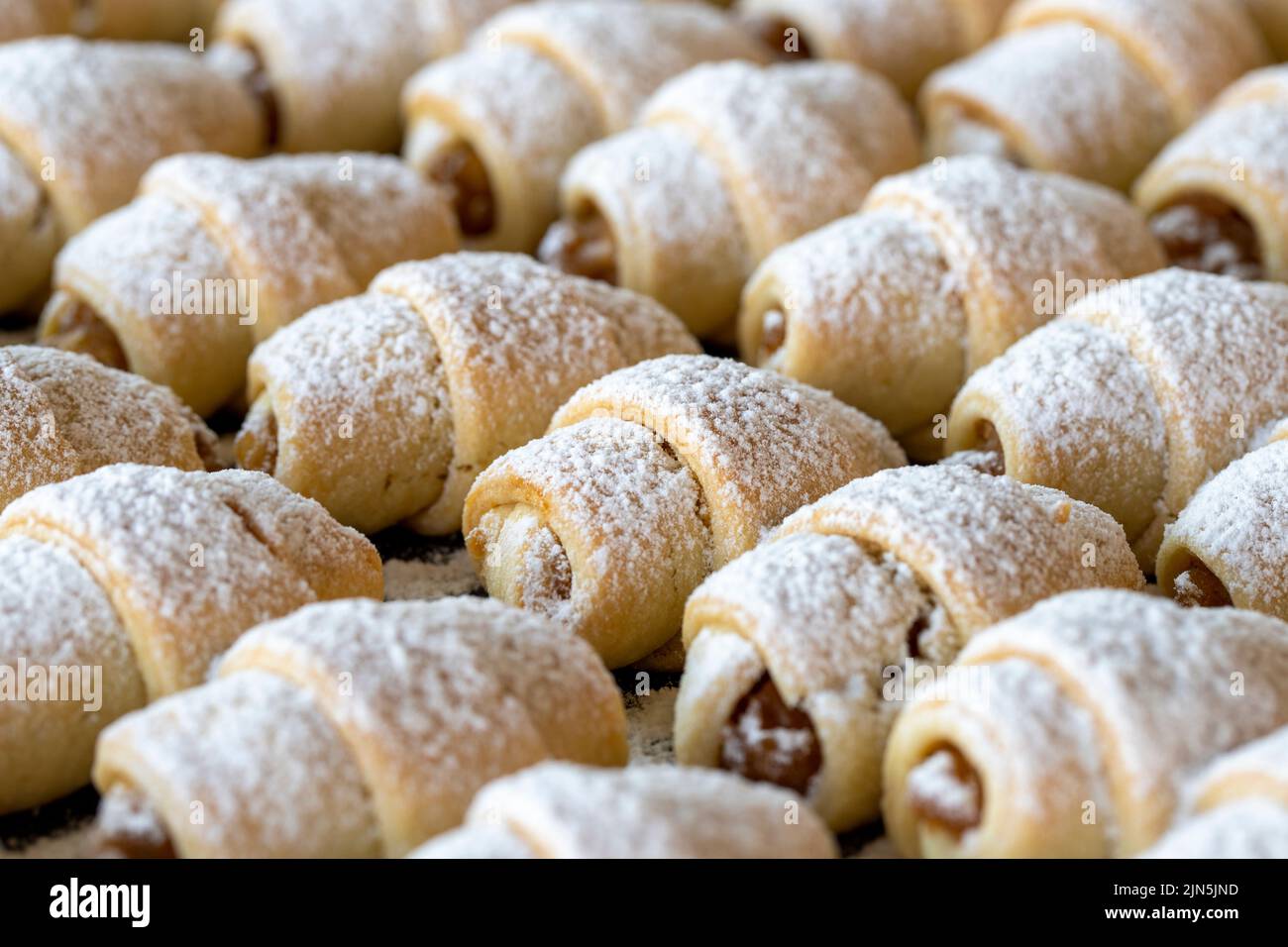 Apple cookies. Sweet apple cookies fresh out of the oven in a tray ...