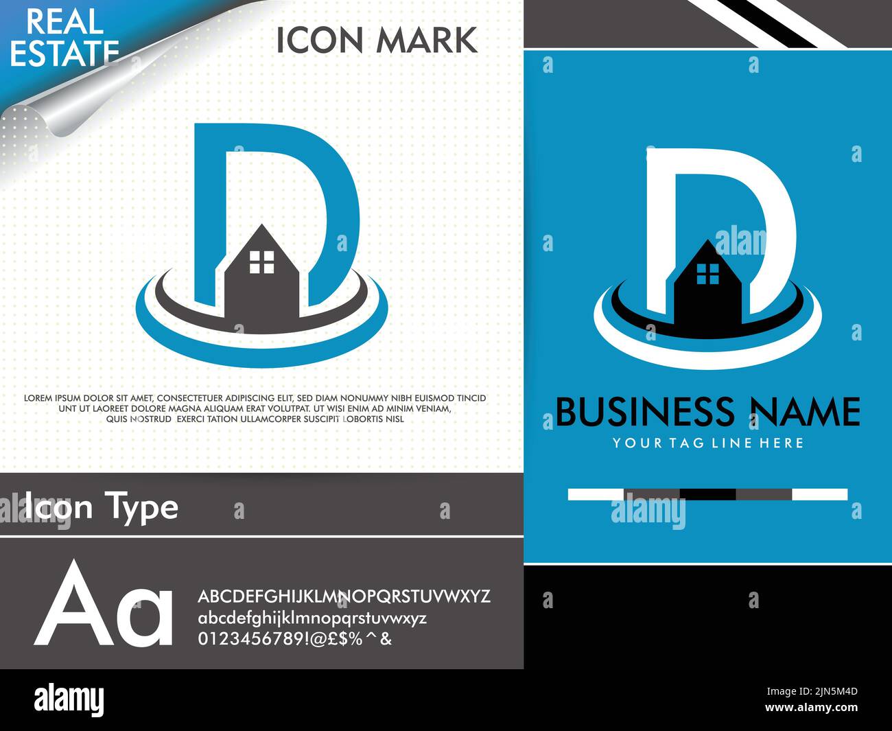 Abstract creative letter D and simple minimalist real estate logo Stock ...