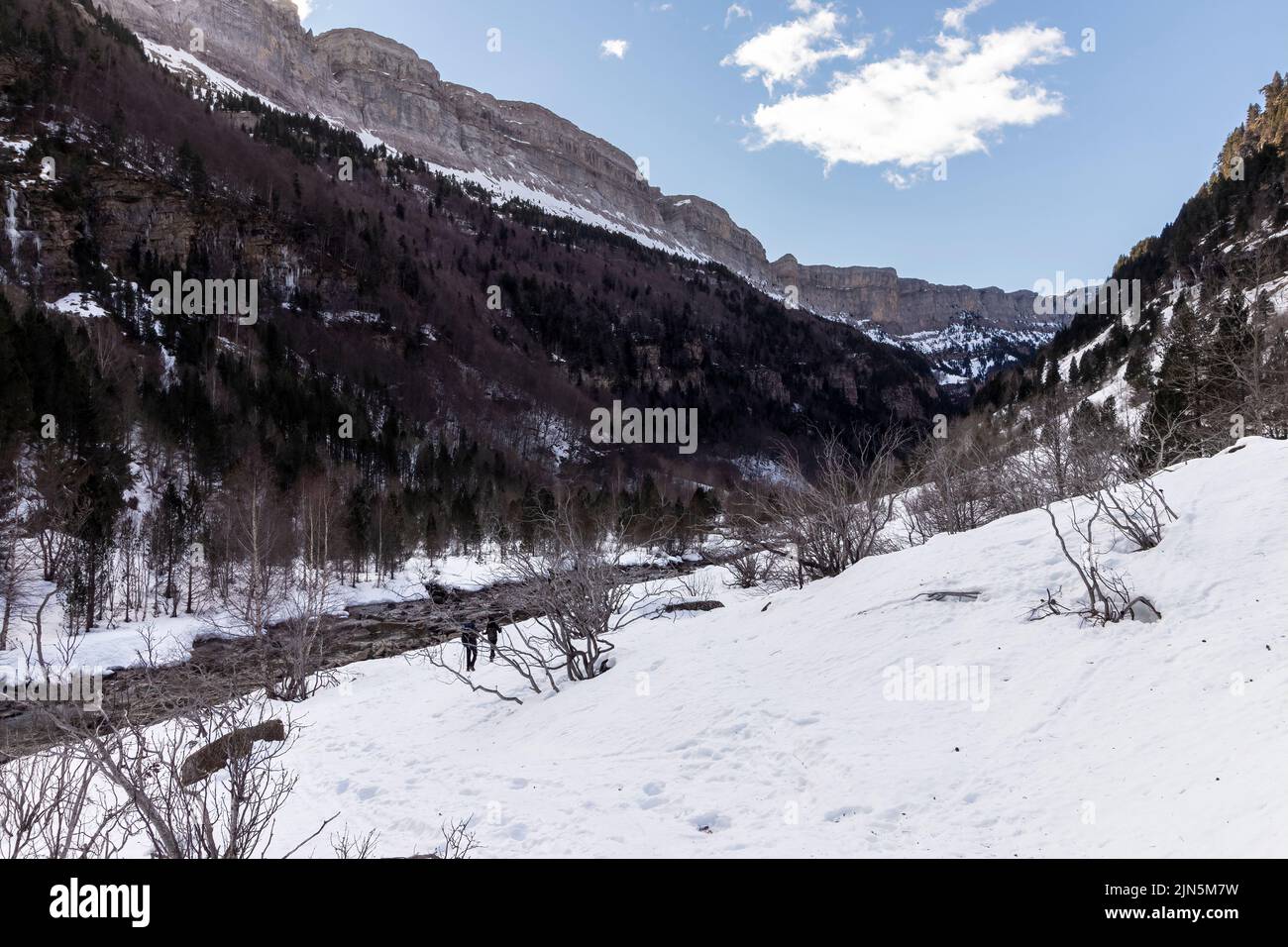wild river in snowy ordesa national park in winter Stock Photo - Alamy