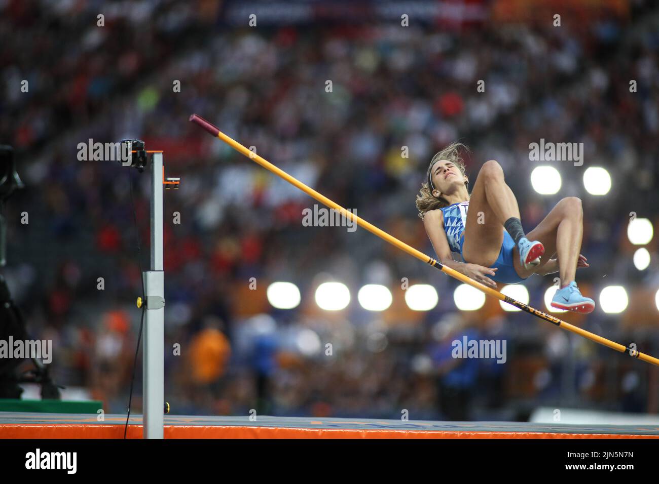 Alessia Trost participating in the high jump at the European Athletics ...