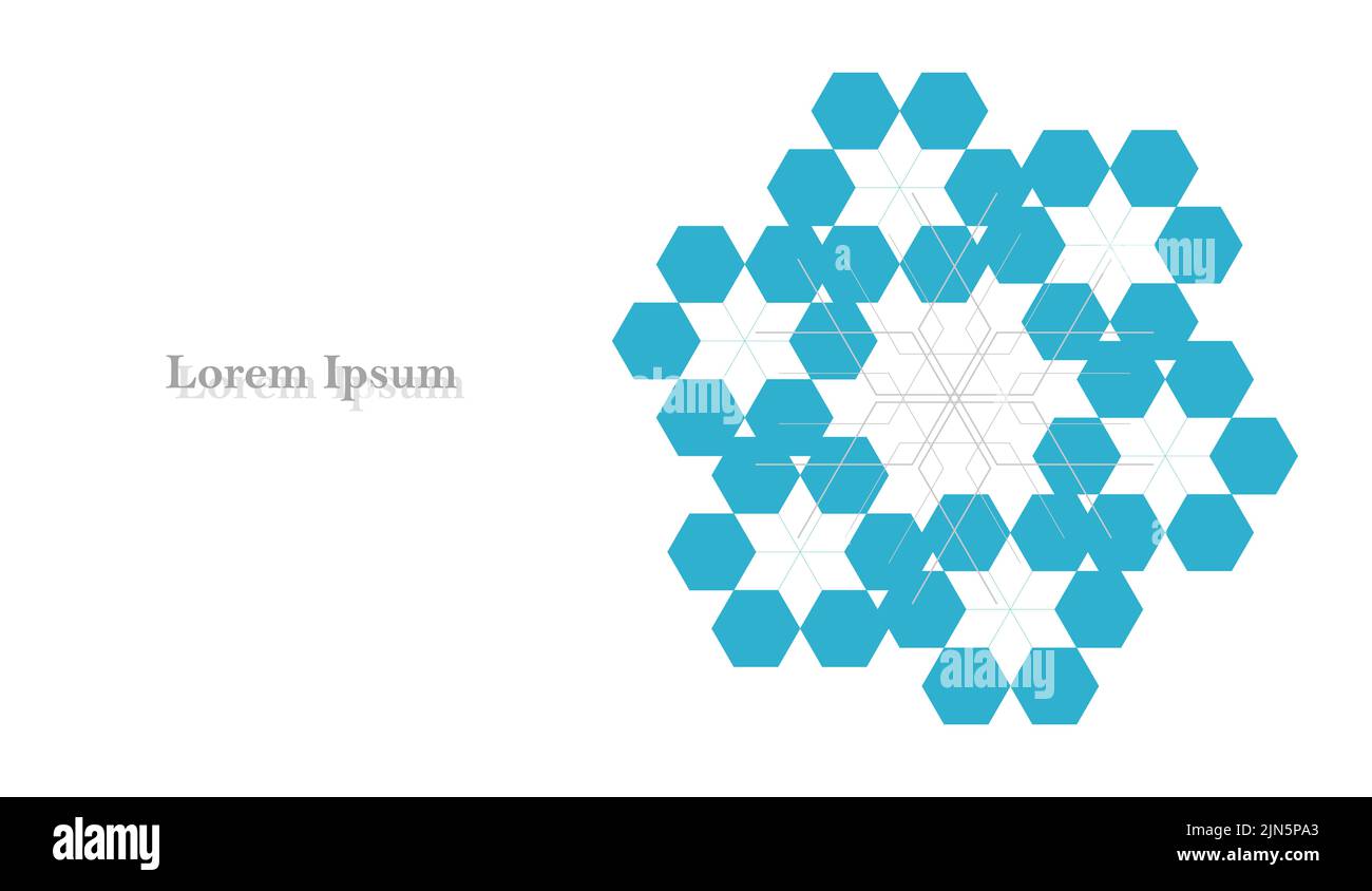abstract blue white hexagon, network image, geometric texture ...