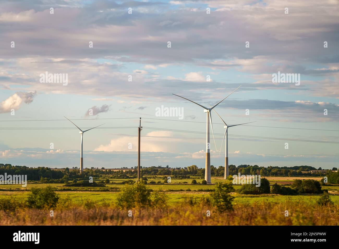 Wind turbines park. Eco-energy concept Stock Photo - Alamy
