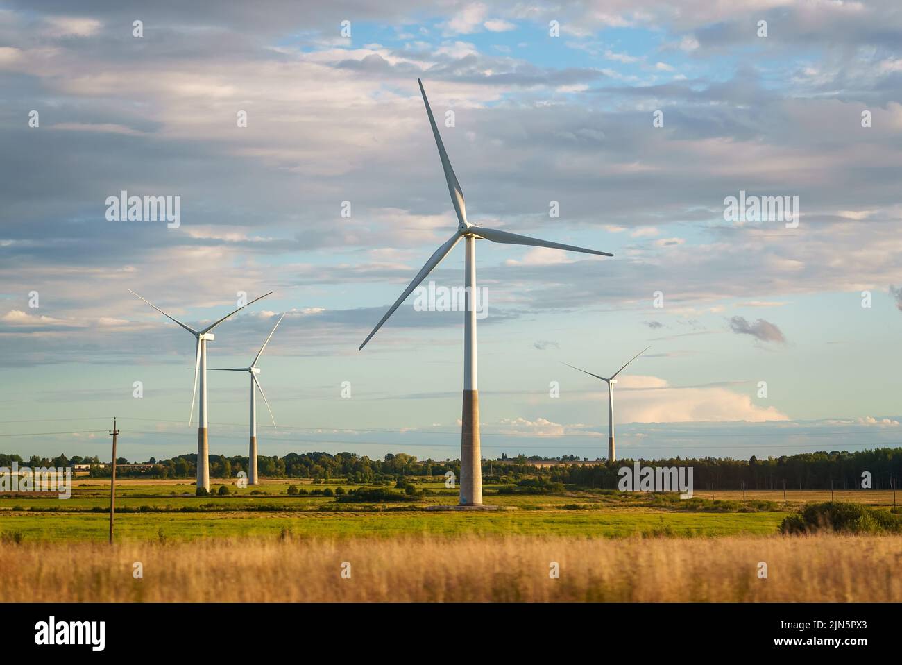 Wind turbines park. Eco-energy concept Stock Photo - Alamy