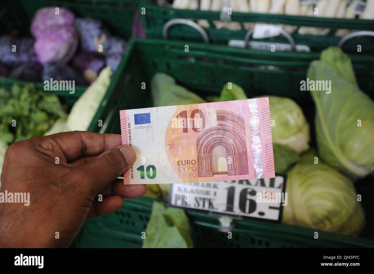 Copenhagen /Denmark/09 August 2022/Inflation in Denmark and High food ...