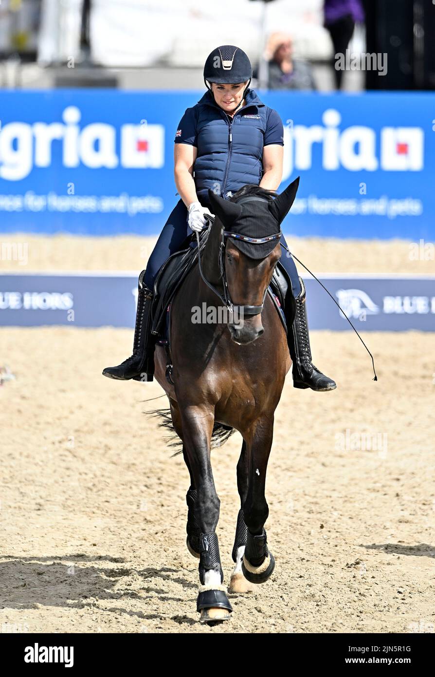Herning, Denmark. 09th Aug, 2022. World Equestrian Games. BB Horse Arena. Natasha Baker (GBR ...