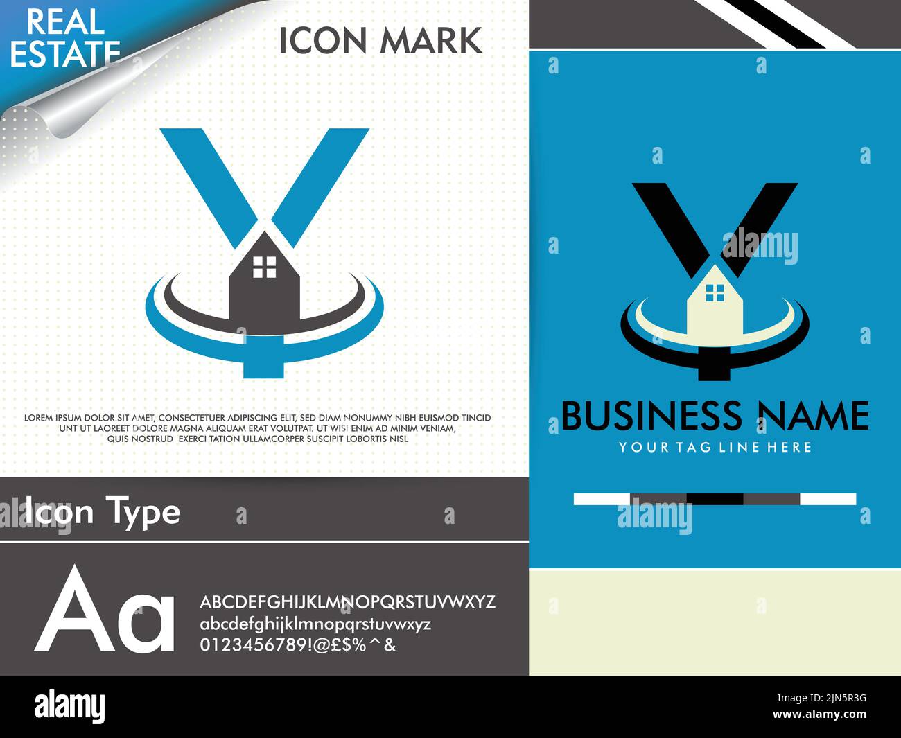 Abstract creative letter Y and simple minimalist real estate logo Stock ...
