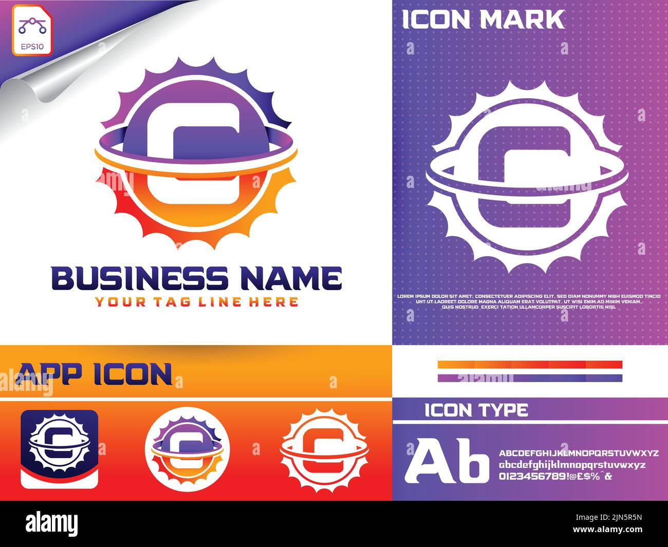 Automobile letter c logo design inside gear shape Stock Vector Image ...