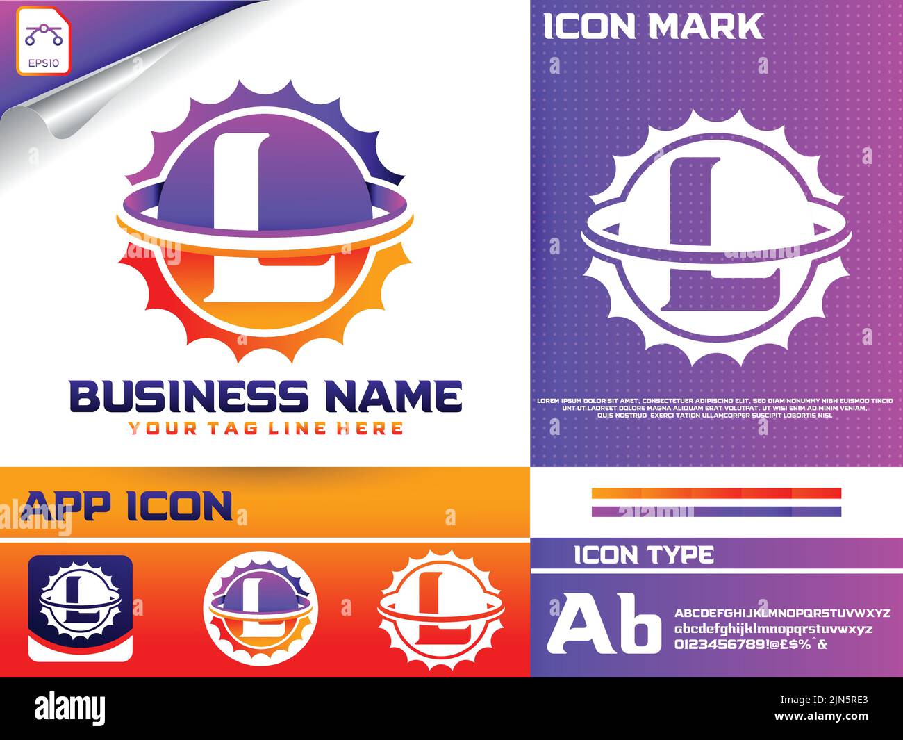 Automobile letter l logo design inside gear shape Stock Vector Image ...