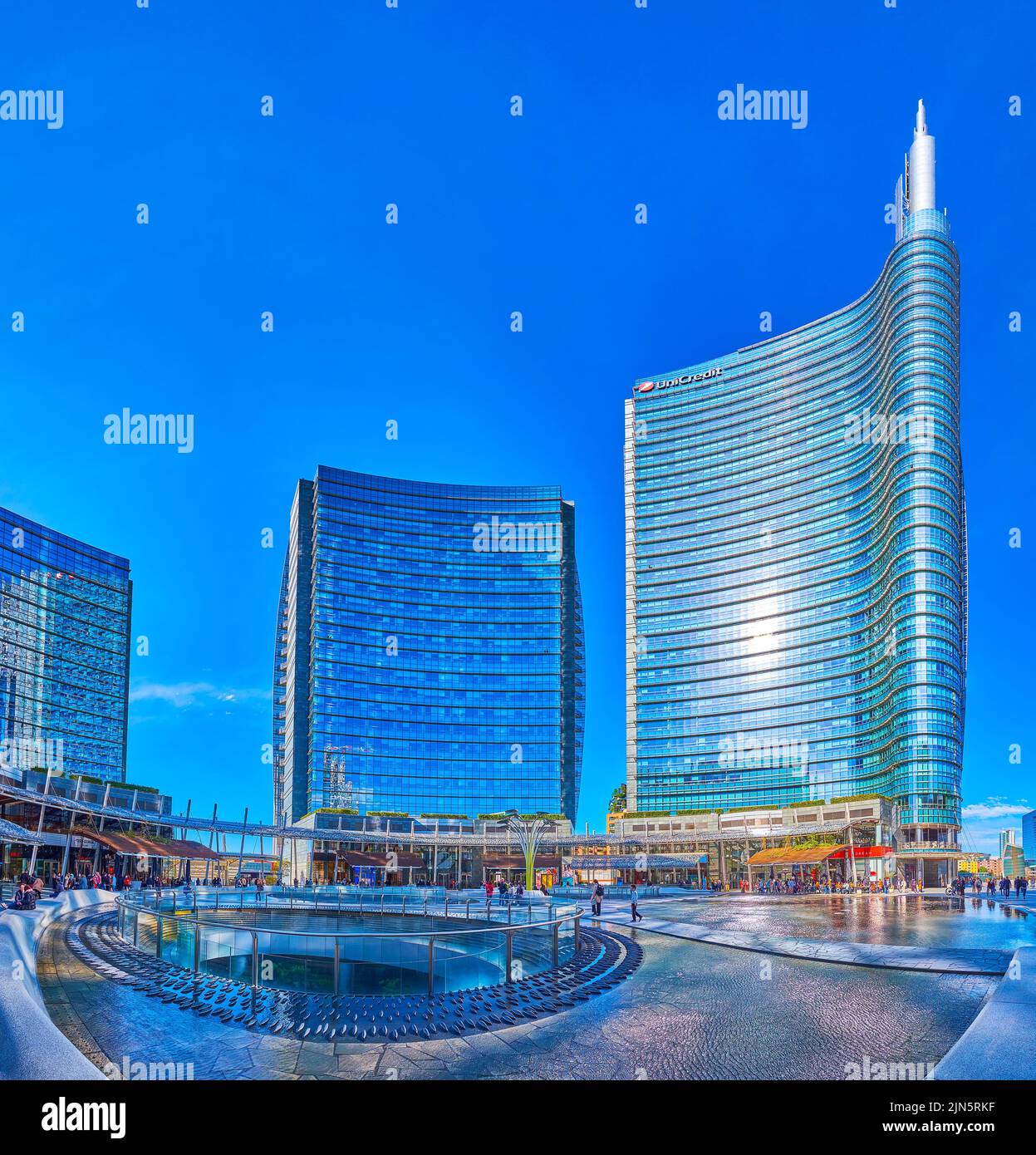 MILAN, ITALY - APRIL 9, 2022: The great ensemble of modern office ...