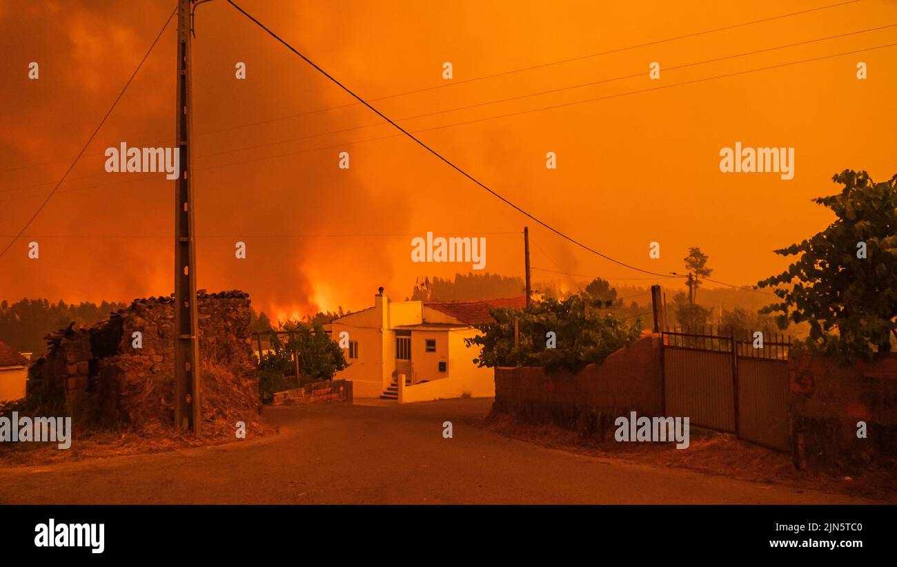 The Pedrogao Grande area in Portugal during wildfires Stock Photo - Alamy