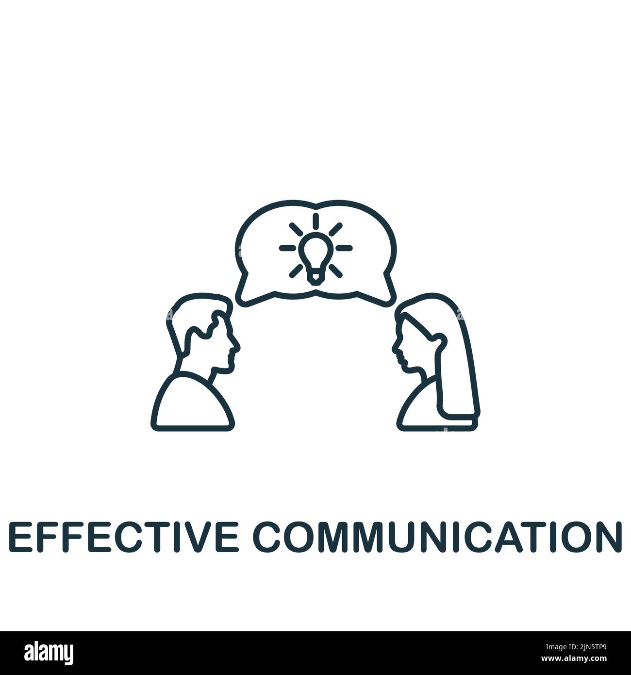 Effective Communication icon. Monochrome simple line Data Science icon ...