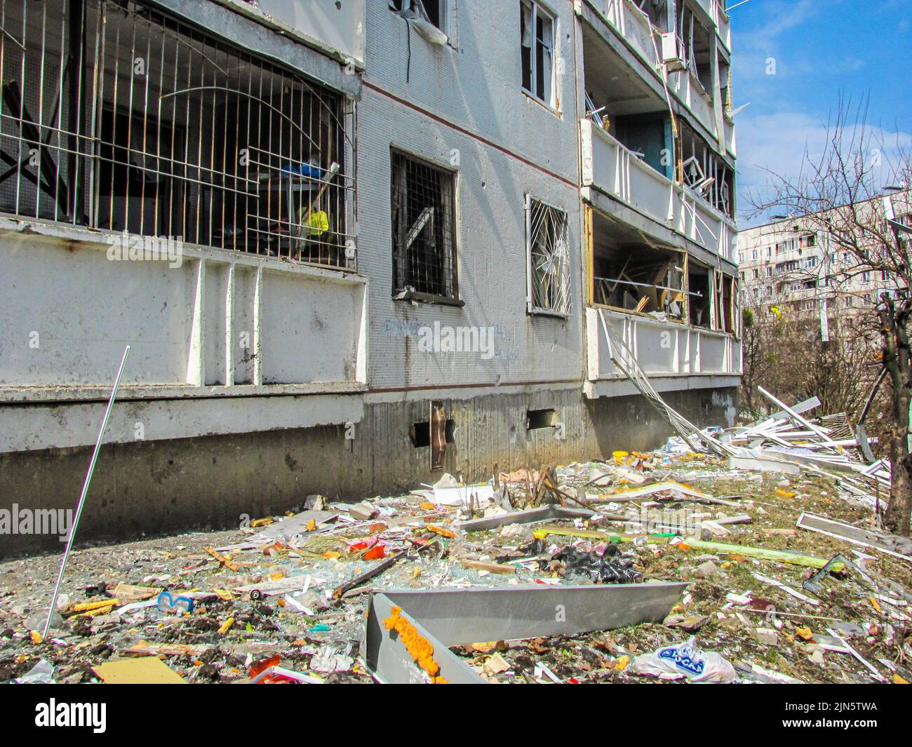 Kharkiv, Kharkov, Ukraine - 05.28.2022: terrible destroyed residential ...