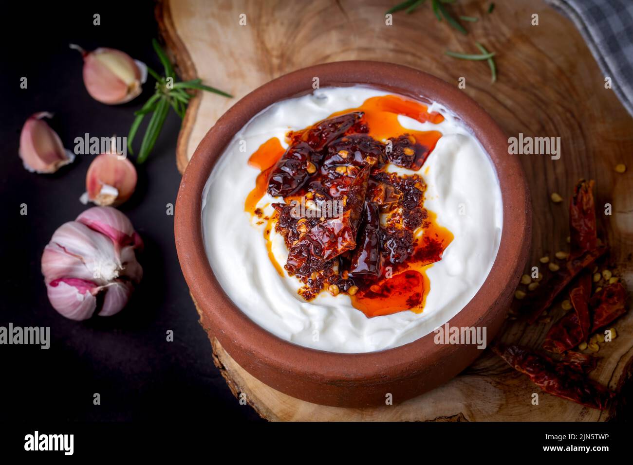 Traditional Turkish and Greek Meze with chili peppers. Turkish ...