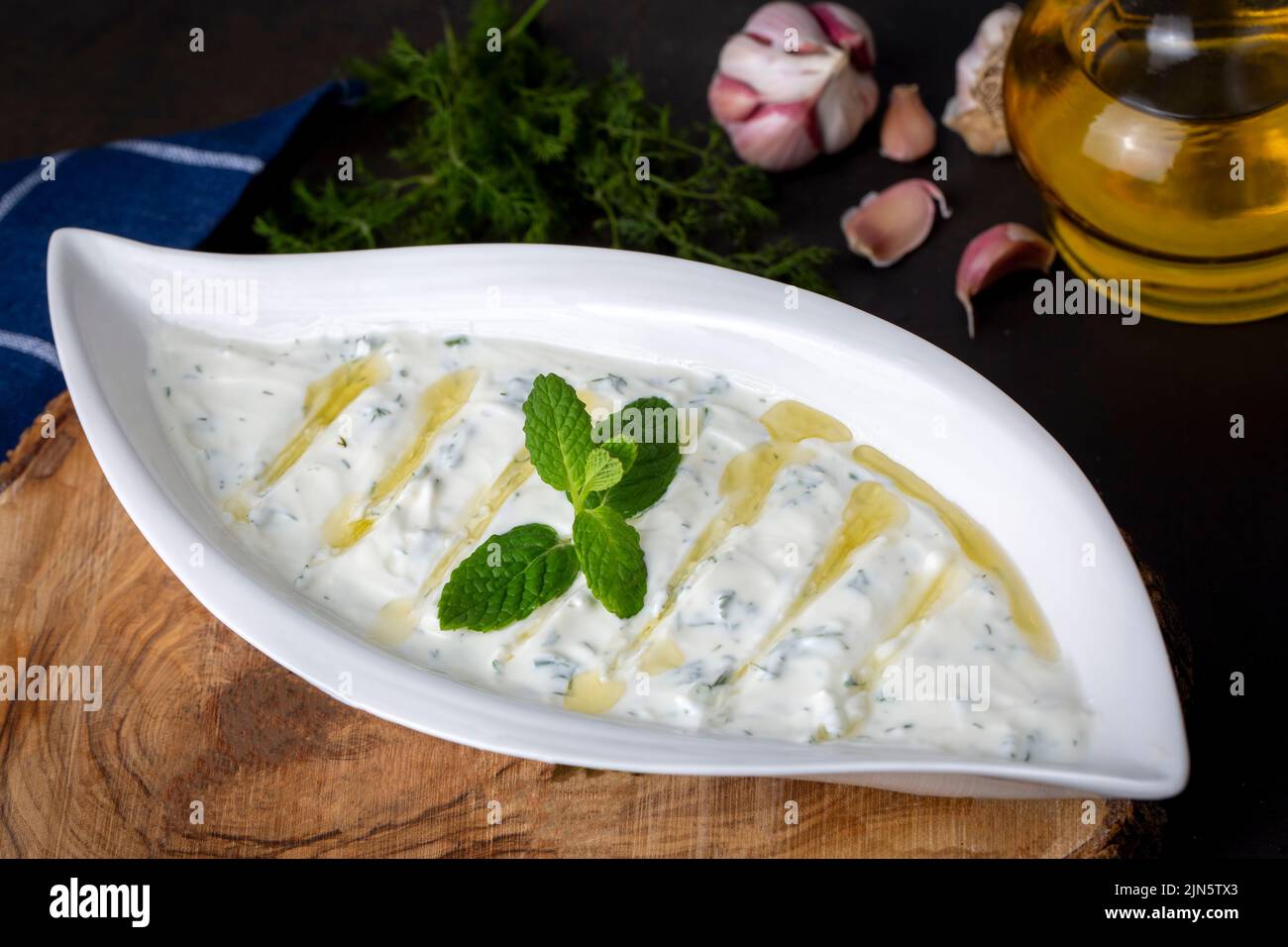 Haydari is a type of yogurt made from certain herbs and spices ...