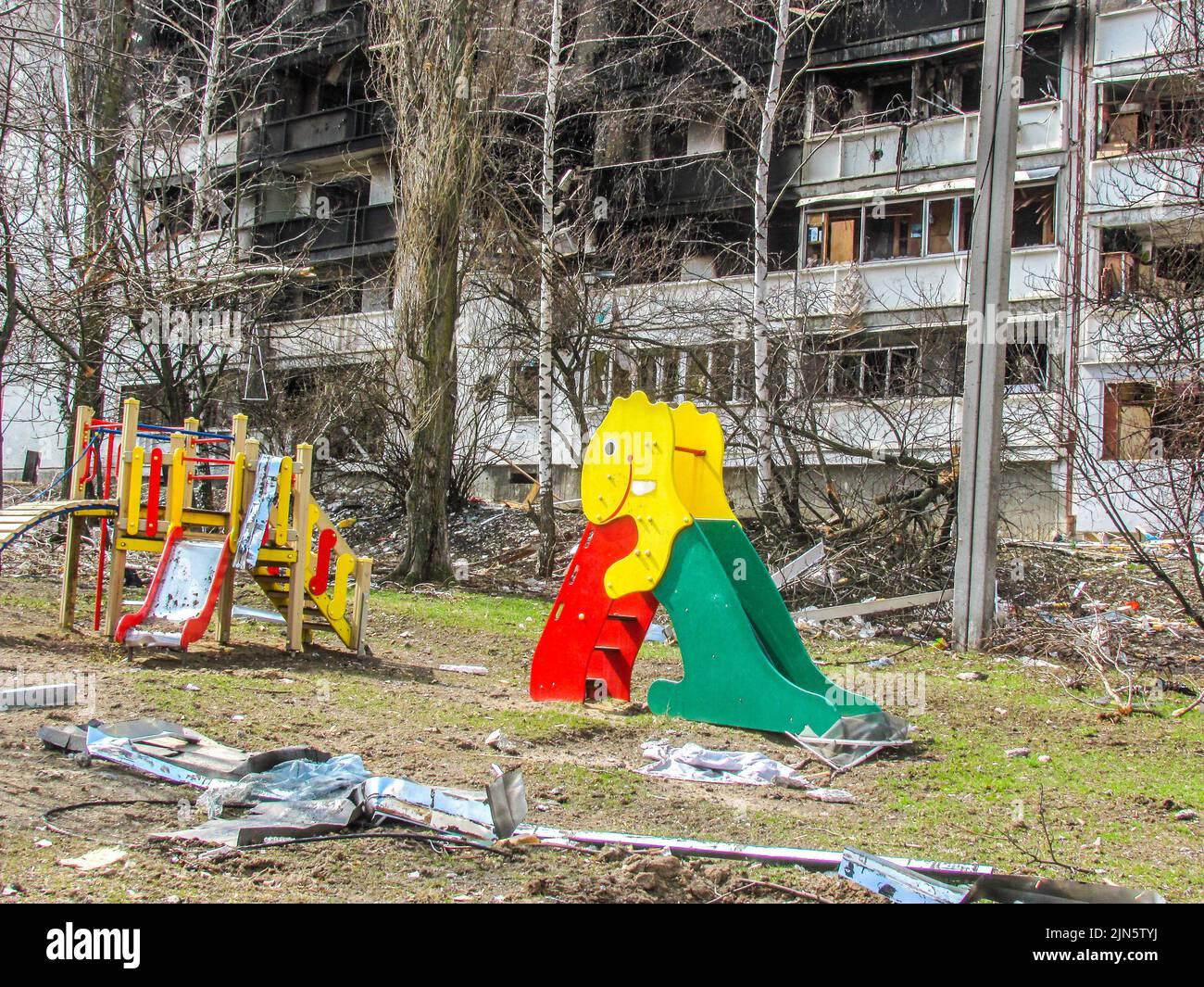 Kharkiv, Kharkov, Ukraine - 05.28.2022: terrible destroyed residential ...