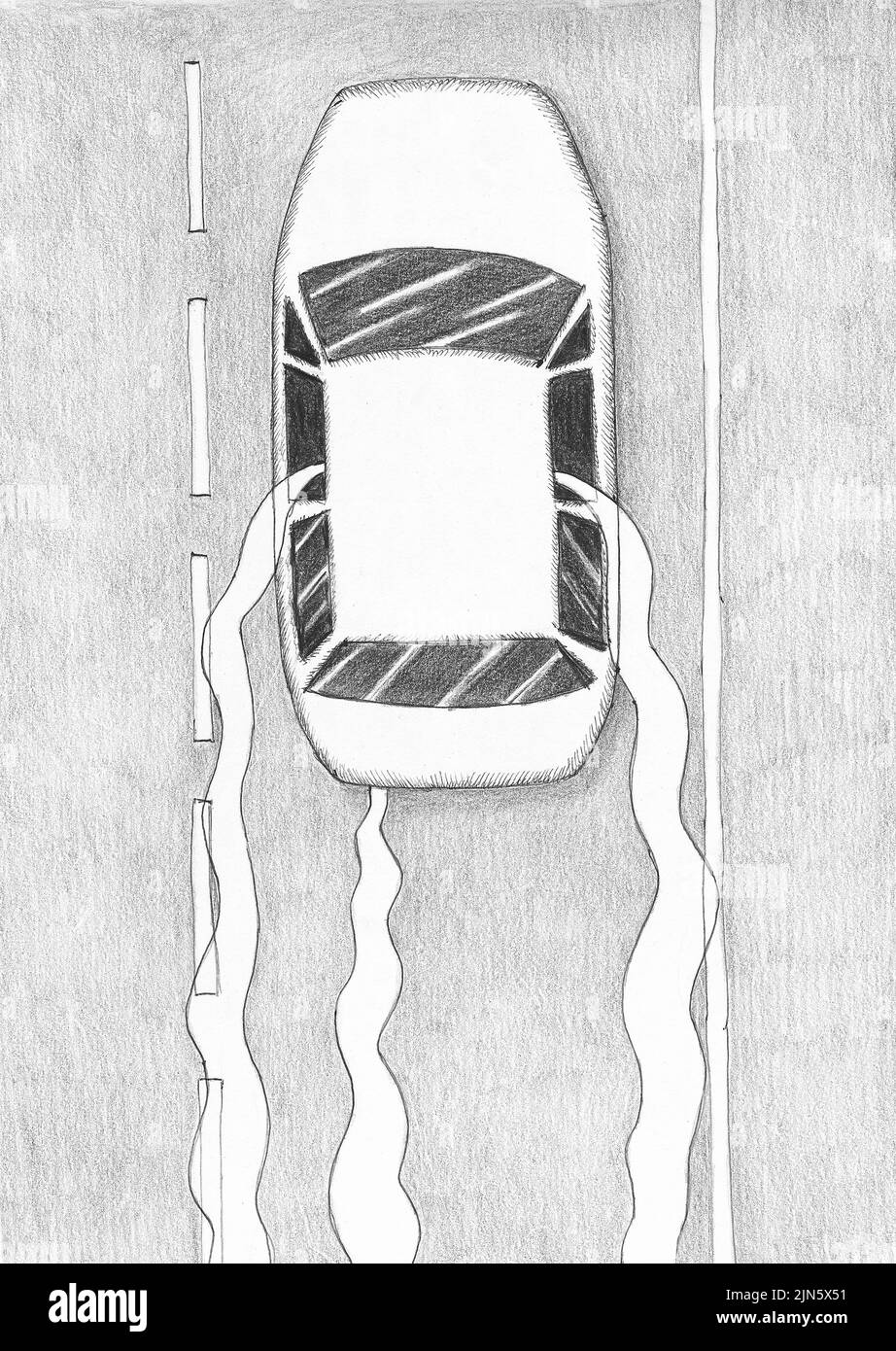 Car from above Black and White Stock Photos & Images - Alamy